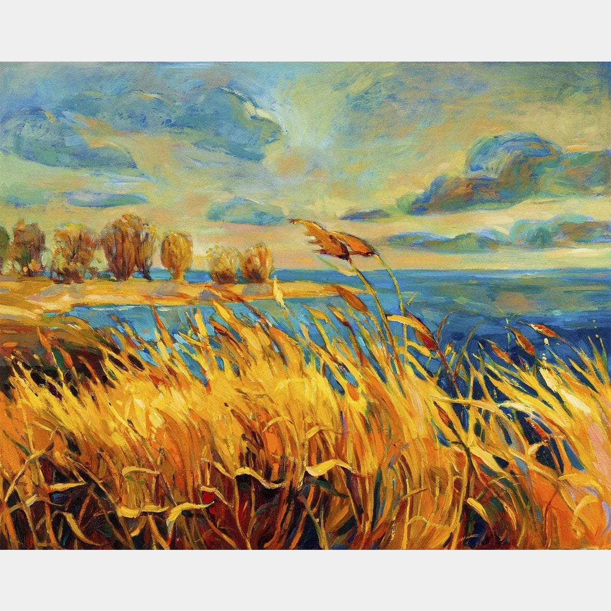 Golden Fields Diamond Painting Kit - Serene Wheatfield Art